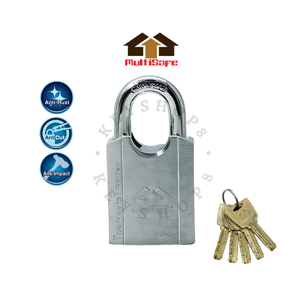 MULTISAFE PADLOCK 43MM - ANTI-CUT | ANTI-RUST | ANTI-DRILL (MANGGA KUNCI SERBAGUNA 43MM - ANTI ...