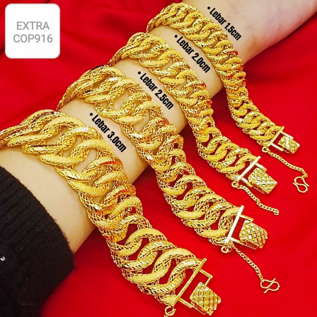 NEW Gelang Lipan Adira Dewasa Accessories Wanita Emas saduran24k Emas ...