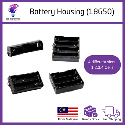18650 Battery Holder 1/2/3/4 Slot 3.7V Battery Cell Housing Battery ...