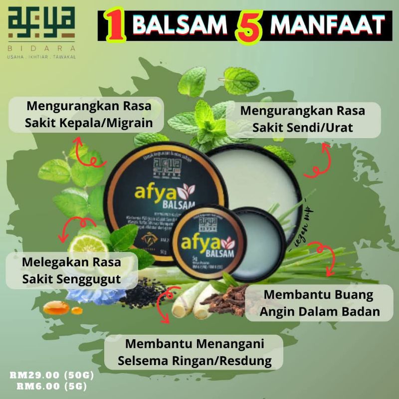 BALM AFYA BALSAM BY AFYA BIDARA | Shopee Malaysia