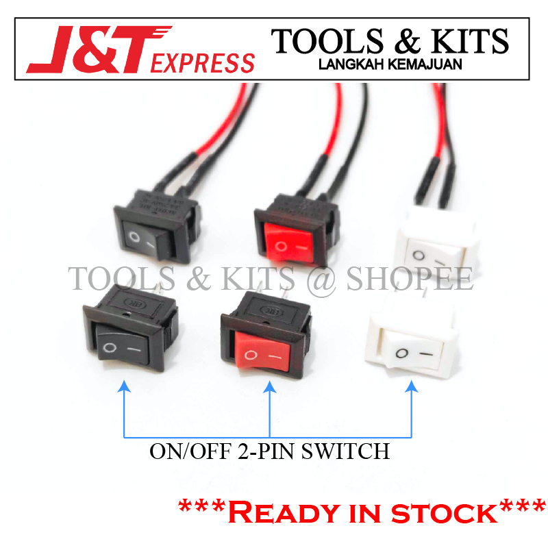 2-Pin Mini Boat Switch/Rocket Switch/Press Switch ON/OFF I/O for RBT ...