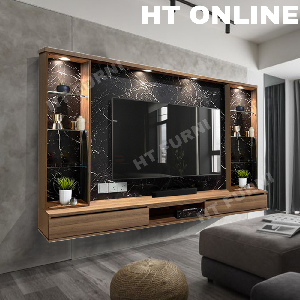 [HT ONLINE] 8ft Modern TV Cabinet Wall Mounted Tv Cabinet Hall Cabinet ...