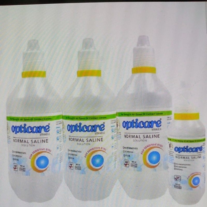 OPTICARE Normal Saline Solution 3 x 500ml free small 120ml | Shopee ...