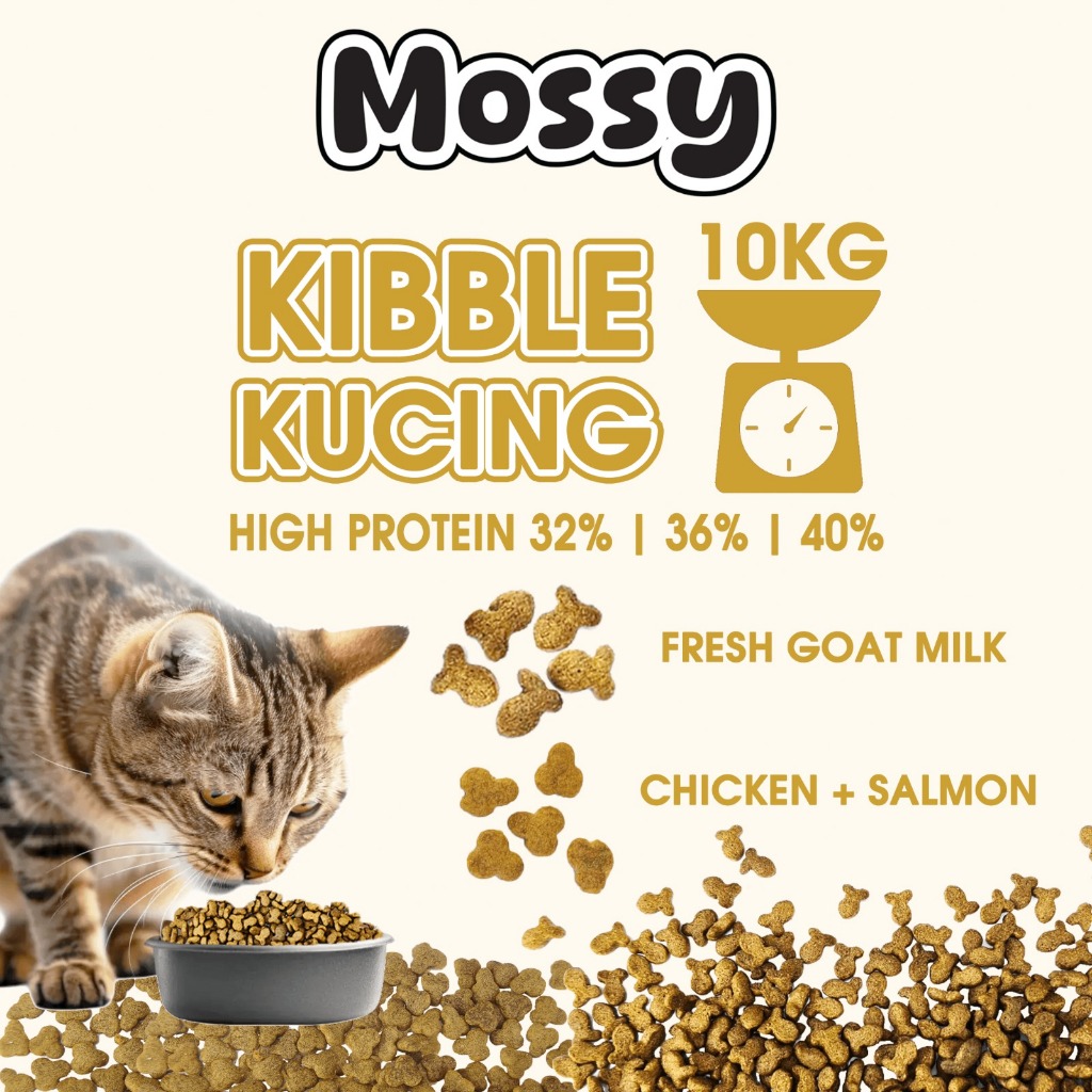 【18 KG KIBBLES 40% Protein】 High Protein Kibbles Chicken And Tuna Cat ...