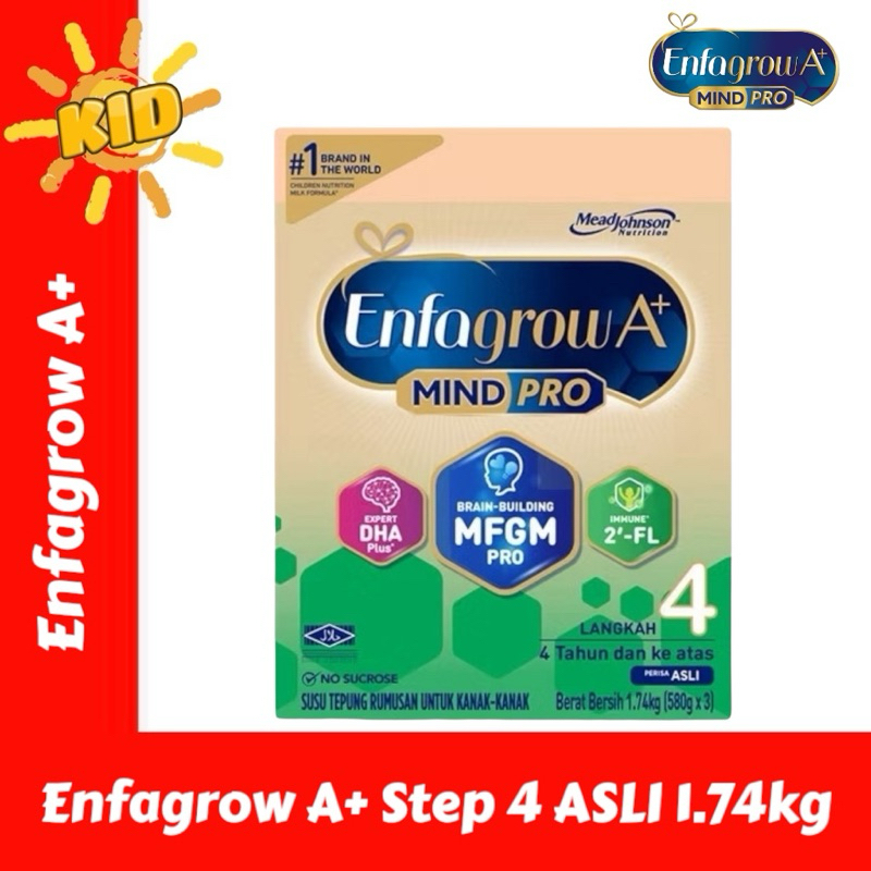Enfagrow A+ MindPro Step 4 ASLI / VANILA 1.74kg Exp:10/2026 | Shopee ...