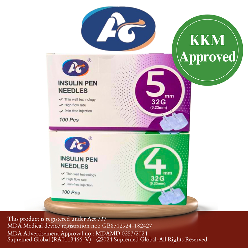 KKM-Approved Jarum Insulin 4mm 5mm 32G Insulin Pen Needles 4mm 5mm 32G ...