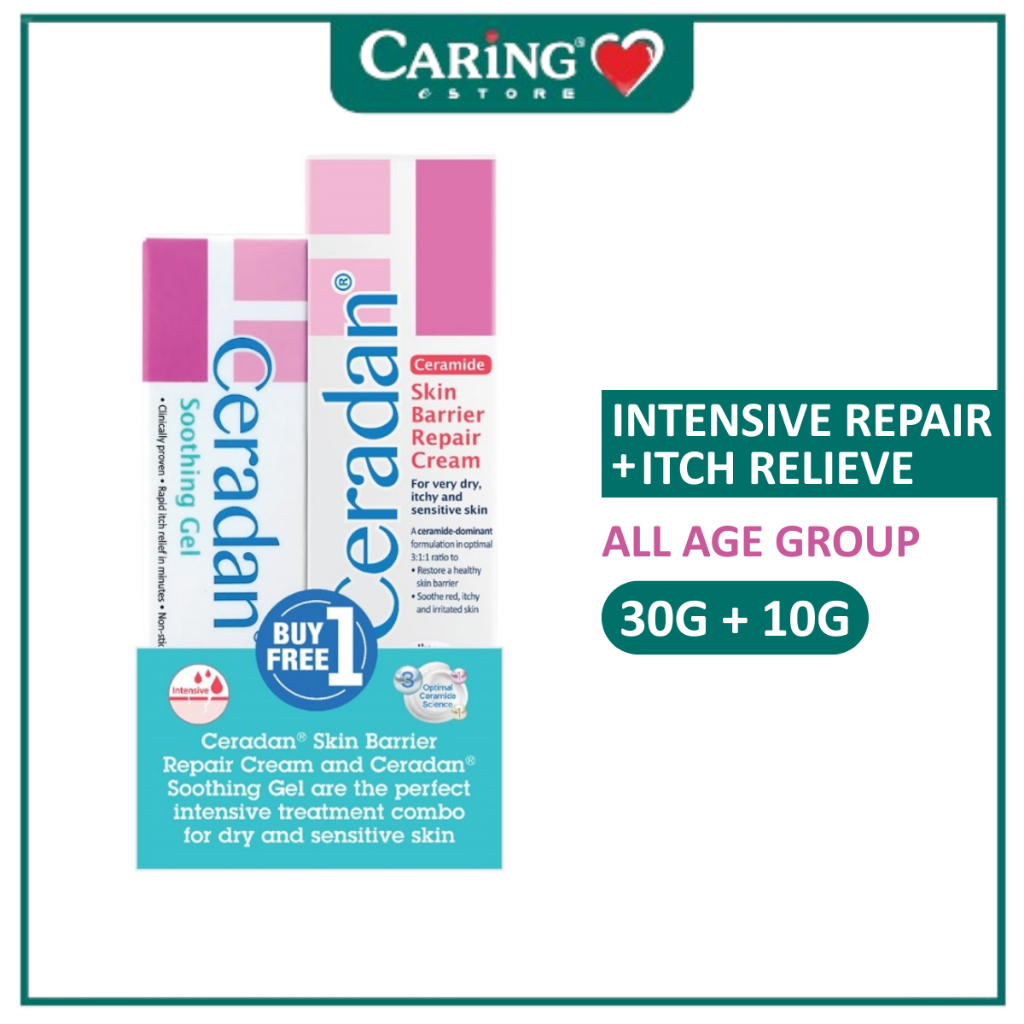 CERADAN SKIN BARRIER REPAIR CREAM 30G + SOOTHING GEL 10G | Intensive ...