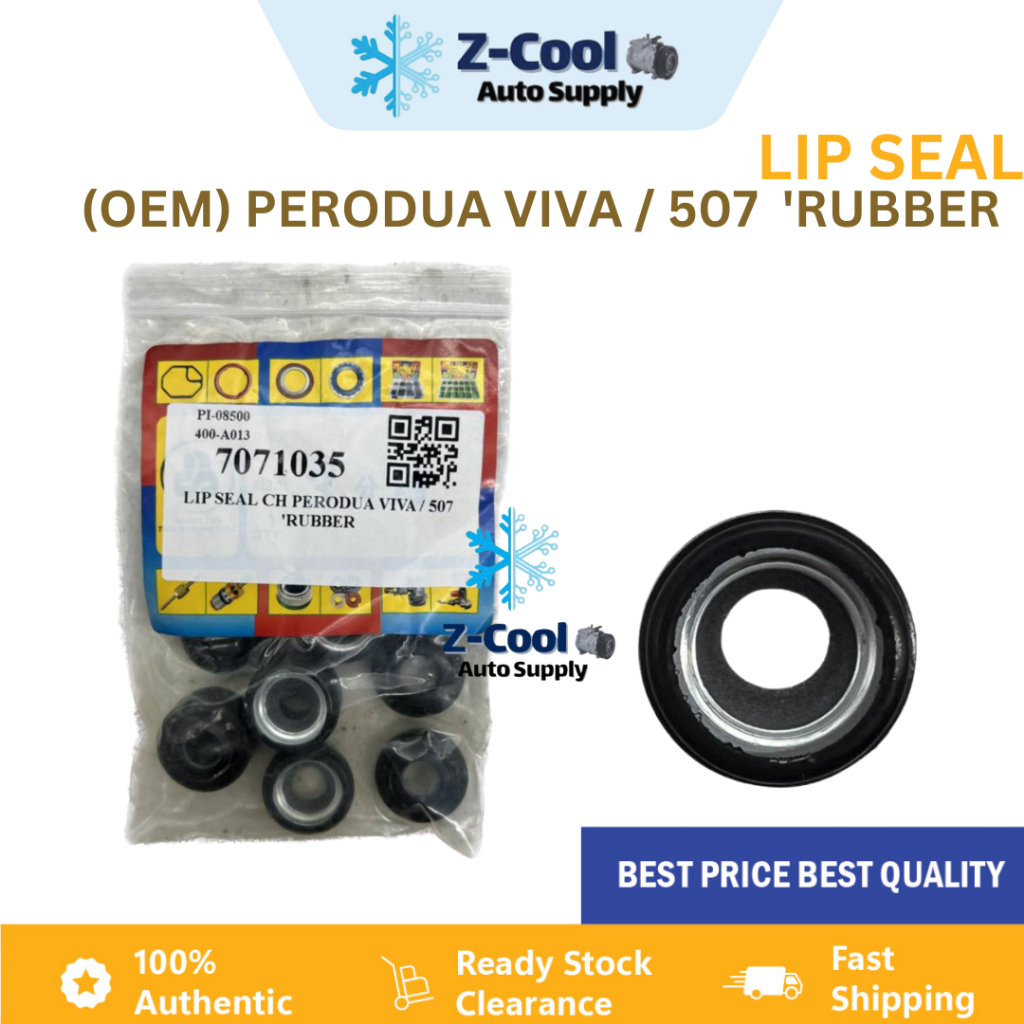 LIP SEAL LOCAL NEW FOR CAR AIRCOND PERODUA VIVA / 507 'RUBBER | Shopee ...
