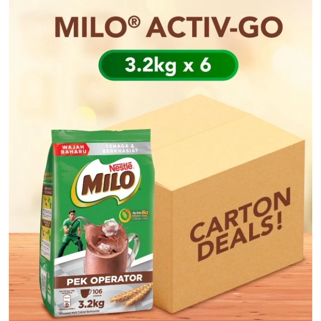 Milo 3.2kg Refill Pack | Nestlé Milo Soft pack Chocolate Malt Drink # ...