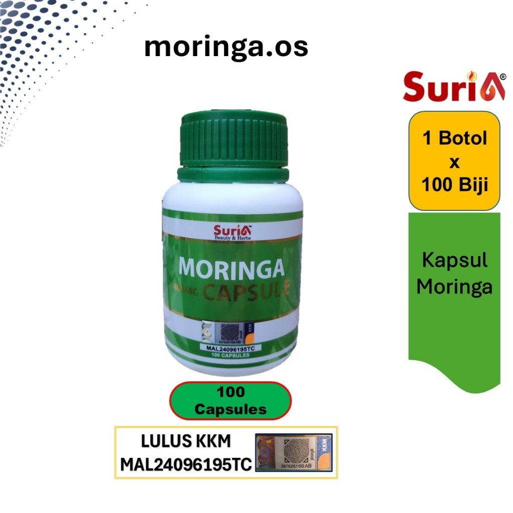 Moringa Kapsul Moringa Oleifera 100 Capsules | Shopee Malaysia
