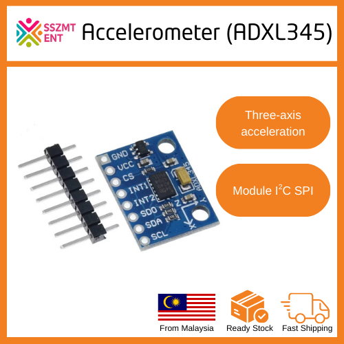 ADXL345 Digital 3-Axis Accelerometer Module | I2C/SPI Interface | Tilt & Motion Sensor for ...