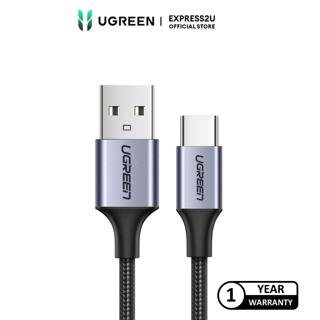 UGREEN USB-A 2.0 TO USB-C CABLE NICKEL PLATING ALUMINUM BRAID 0.25M - 2M | Shopee Malaysia