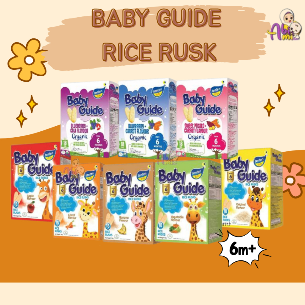 TEN TEN BABY GUIDE BABY FOOD SNACK BABY | Baby Rice Rusk 6m+ | Organic ...