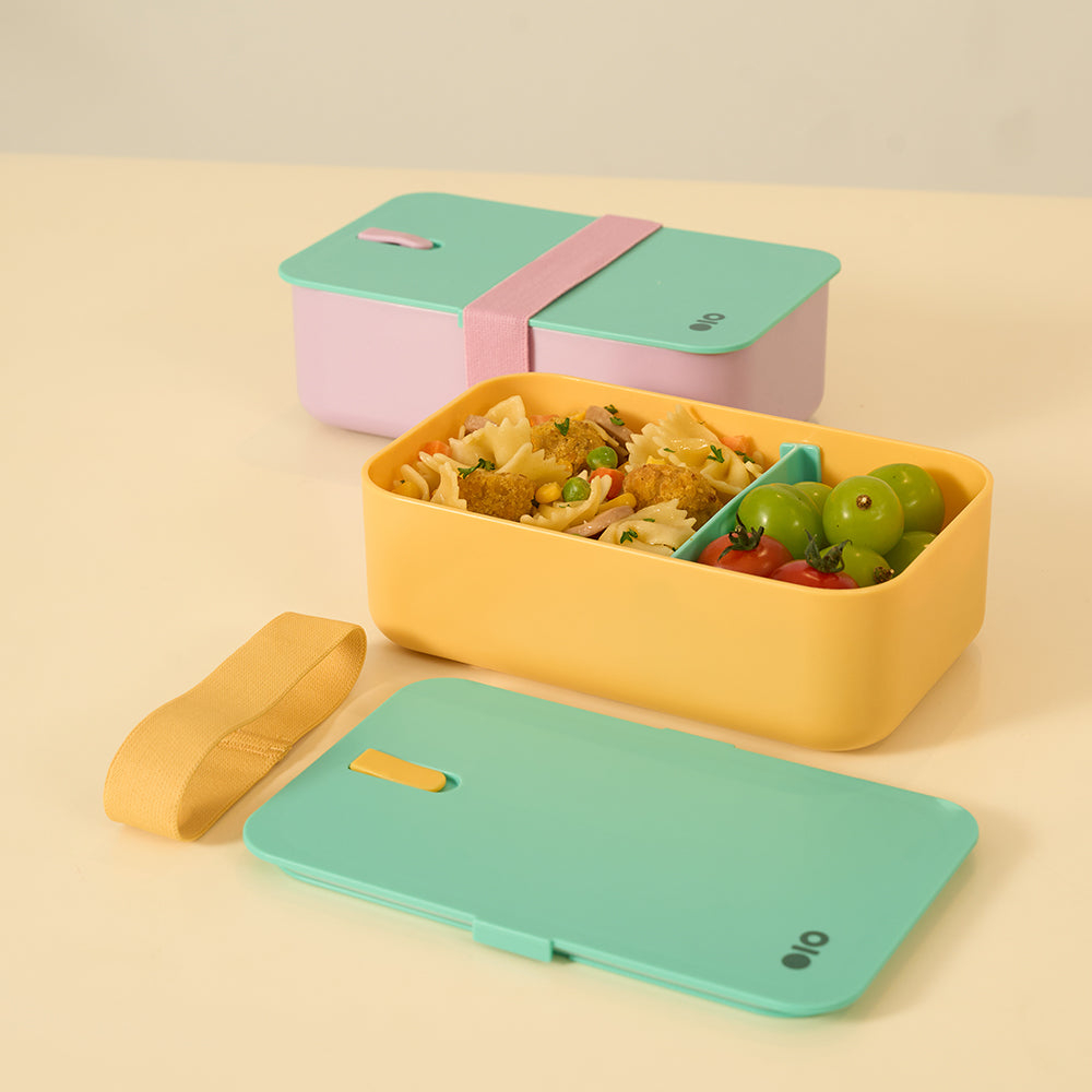OiYO by MONTIGO Lunch Box (Lemon) 1000ml, Adjustable For Lunch / Snack ...
