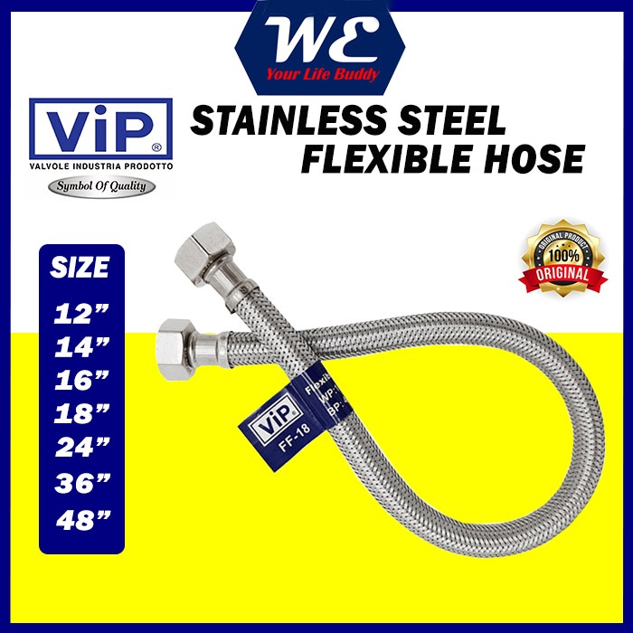 VIP HIGH PRESSURE STAINLESS STEEL INLET FLEXIBLE HOSE PIPE | Shopee ...