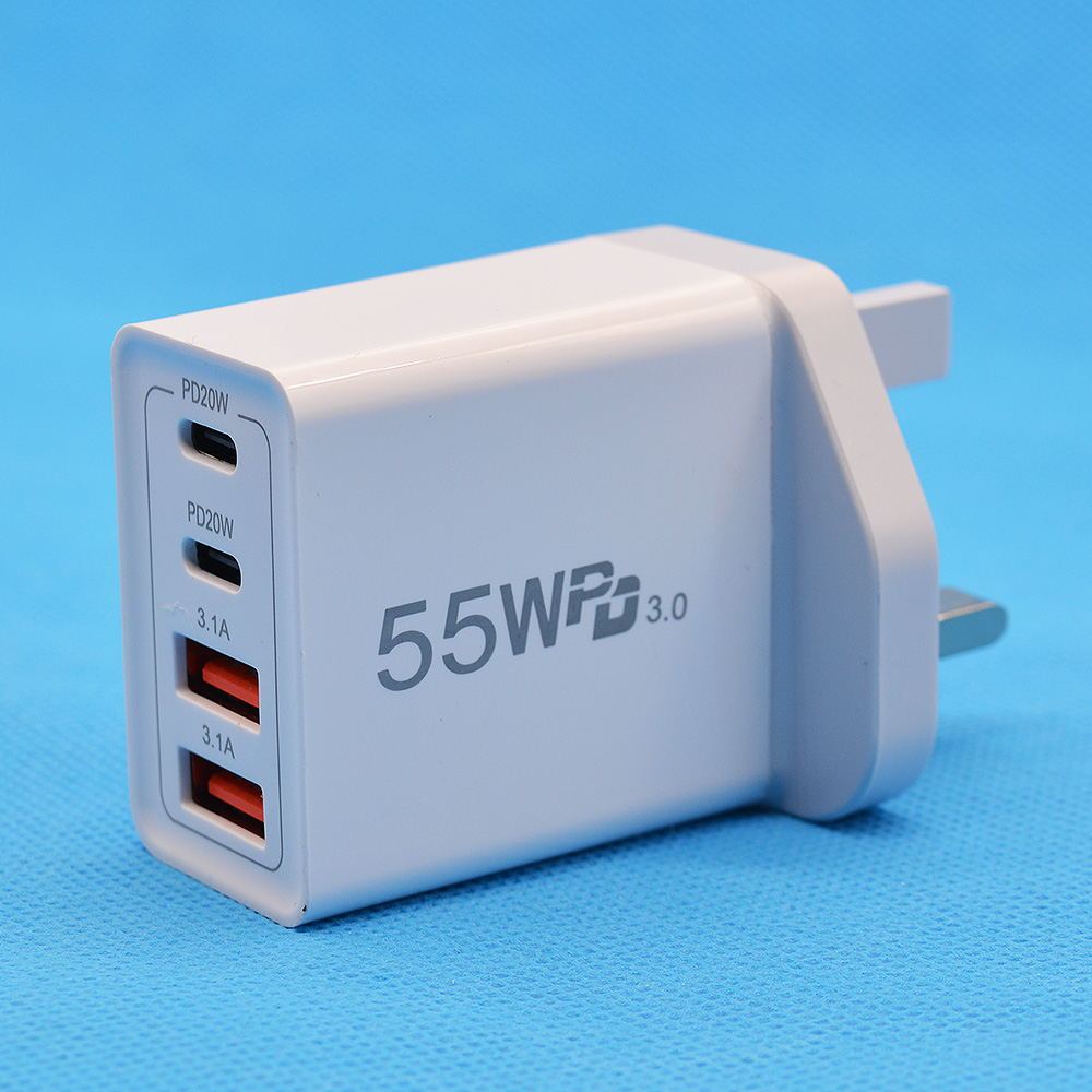 PD fast charging 55W2A+2C power charger adapter Type C USB PD fast ...