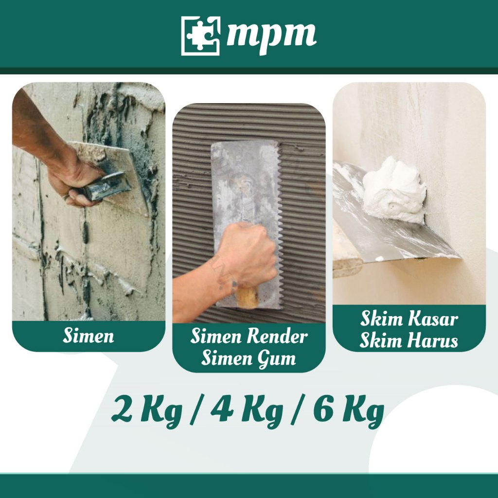 Simen Skim Halus Skim (2KG / 4KG / 6KG) Cement Render Plaster Gum Kasar ...