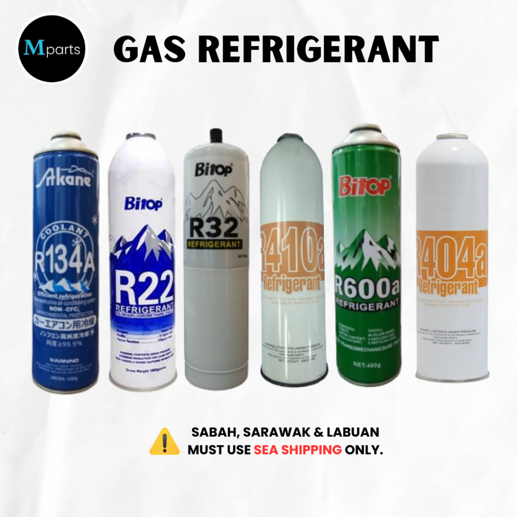 GAS PENYAMAN UDARA & PENYEJUK - BITOP/ARKANE R134A / R22 / R32 / R410A / R600A / R404A & CAN TAP ...