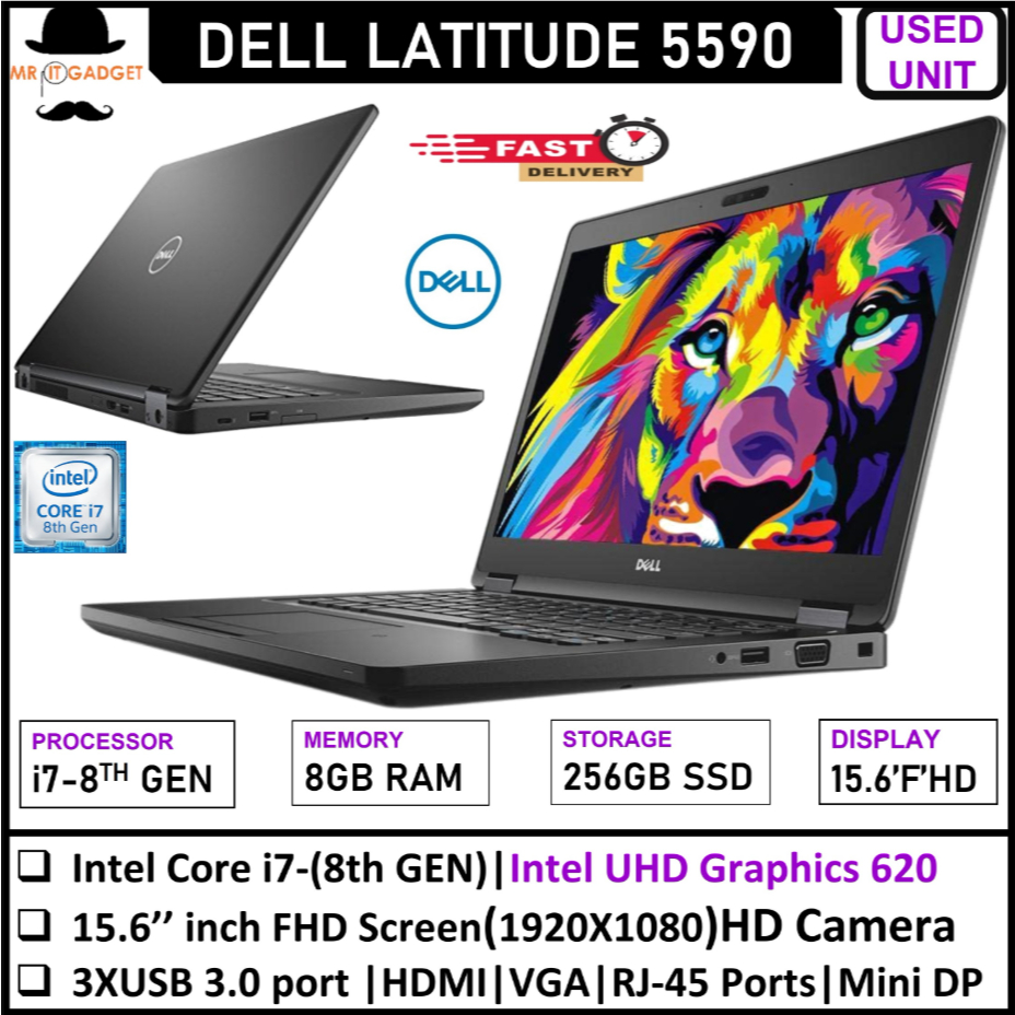 Dell Latitude 5570/ 5580/ 5590 (1 YEAR WARRANTY T&C) Core i5(5th/6th/7th GEN)15.6"inch FHD ...