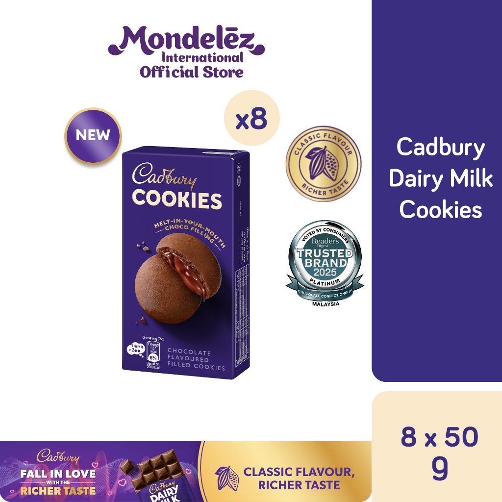 [Bundle of 8] Cadbury Cookies 50g | Shopee Malaysia