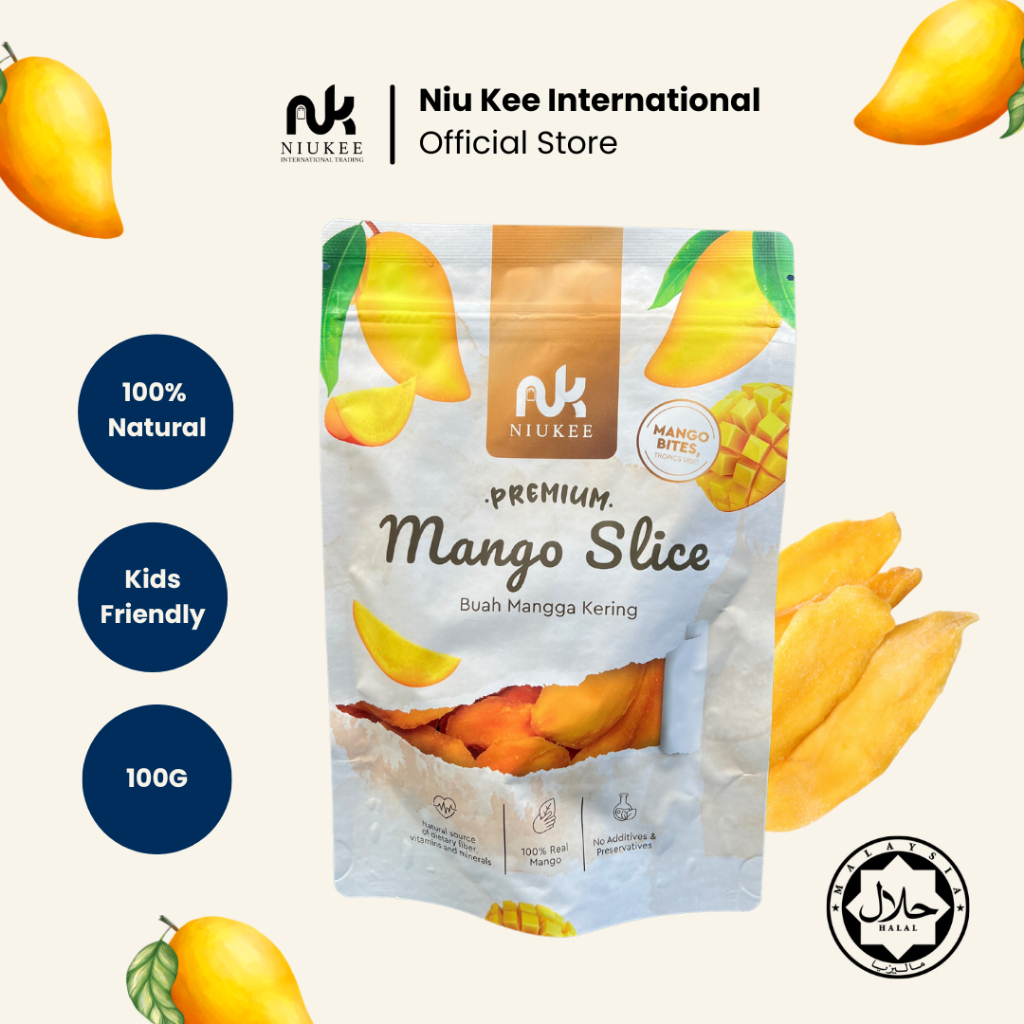 Niu Kee VF Tech Premium Dried Mango Slice 100g HALAL | Mangga Kering ...