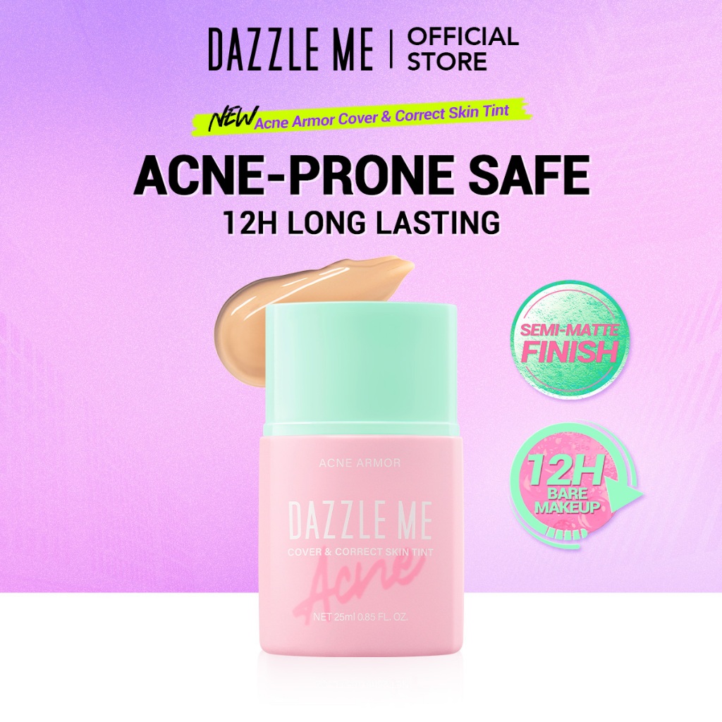 DAZZLE ME Acne Armor Cover & Correct Skin Tint SPF 35 PA++ Foundation ...