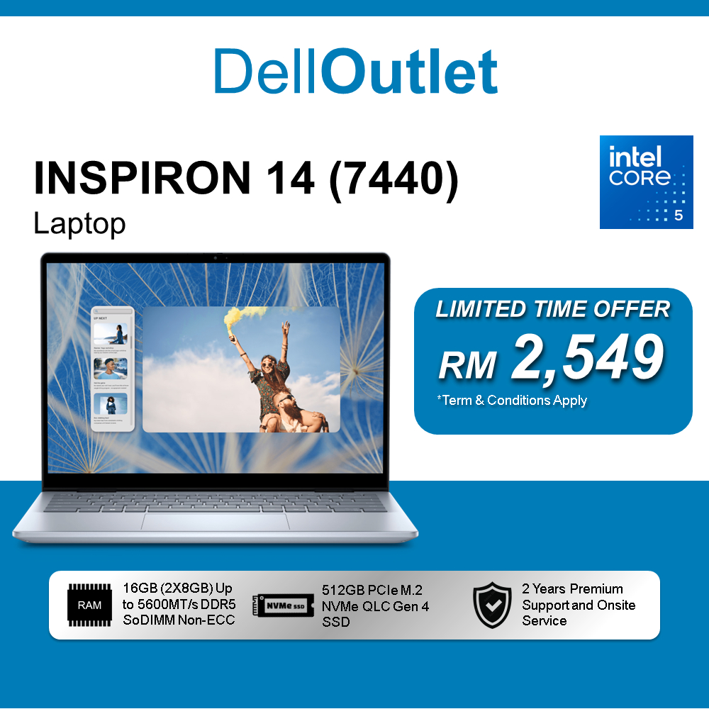 Dell Inspiron 14 7000 Komputer Riba 2-in-1 Laptop ( Intel 7 150U/5 120U ...