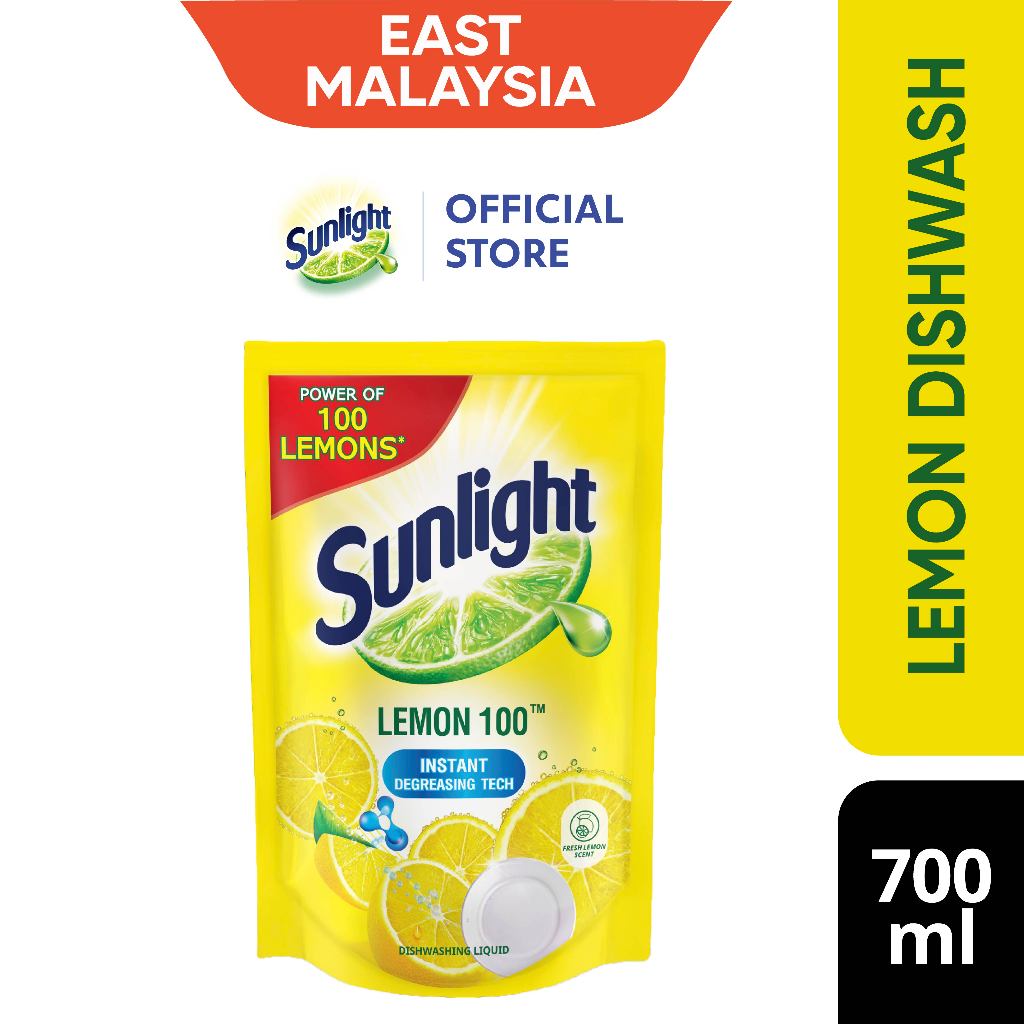 [East Malaysia] Sunlight Dishwash Liquid Refill Lemon (700ml) | Shopee ...