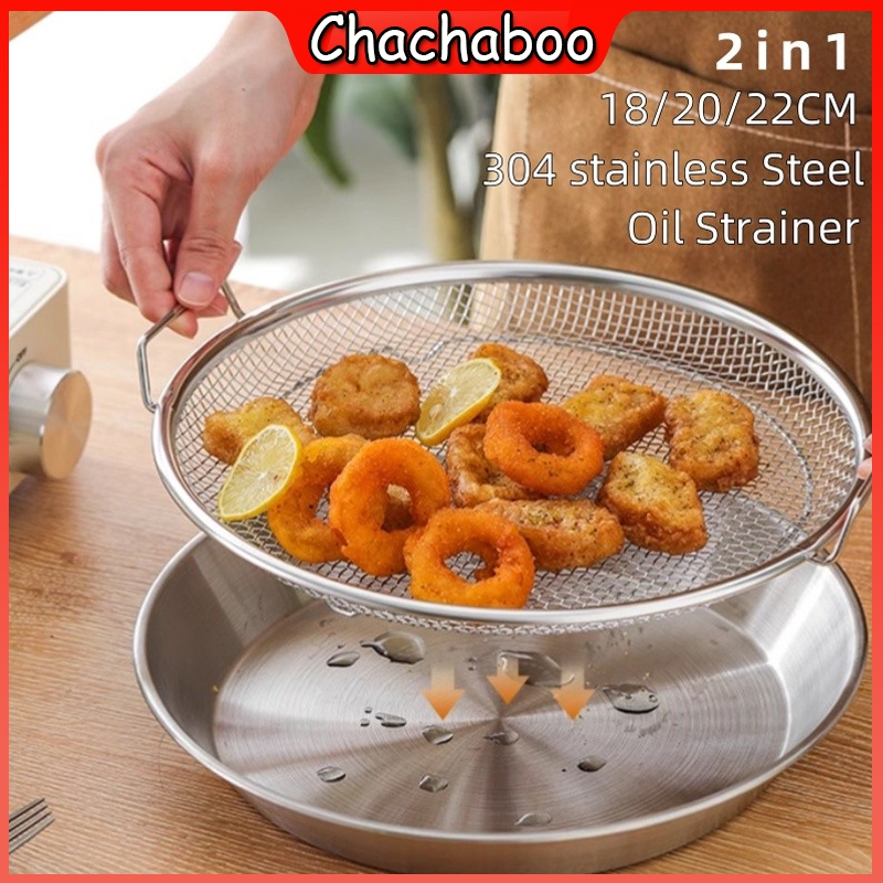 Frying Oil Drain Rack 304 Stainless Steel Mesh Filtering Basket with ...