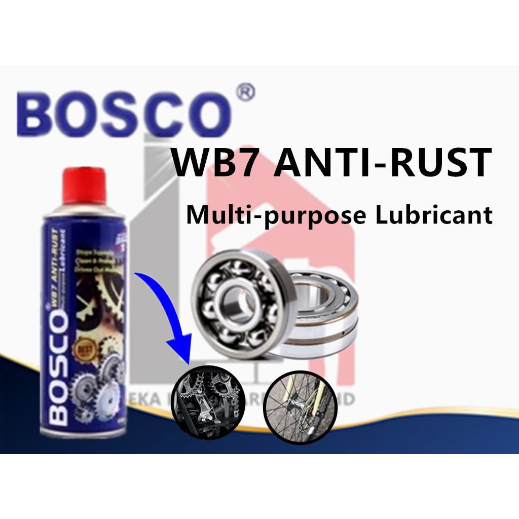 BOSCO WB7 Anti-Rust Multi-Purpose Lubricant Spray (400ml) | Shopee Malaysia