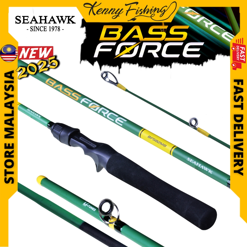 SEAHAWK BASS FORCE SINGLE HAND BAITCASTING (BC) FISHING ROD | Shopee ...