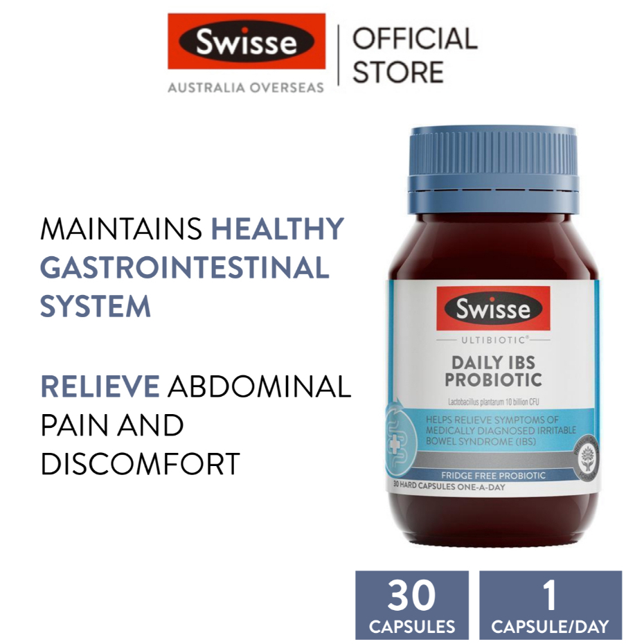 Swisse Ultibiotic Daily IBS Probiotic 30 Capsules (EXP:11 2026) | Shopee Malaysia