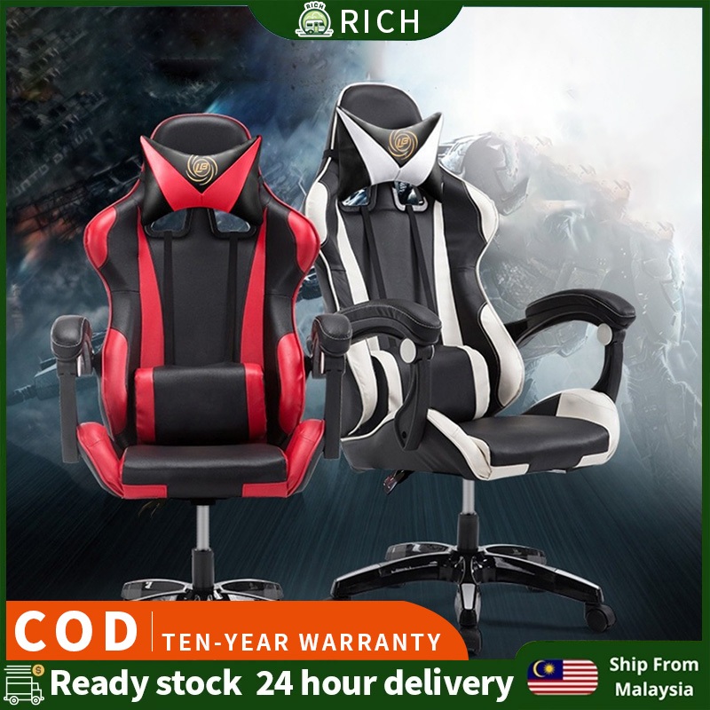 【JM-YU】Gaming Chair With Reclining / Height Adjustable / Fixed Arm Rest ...