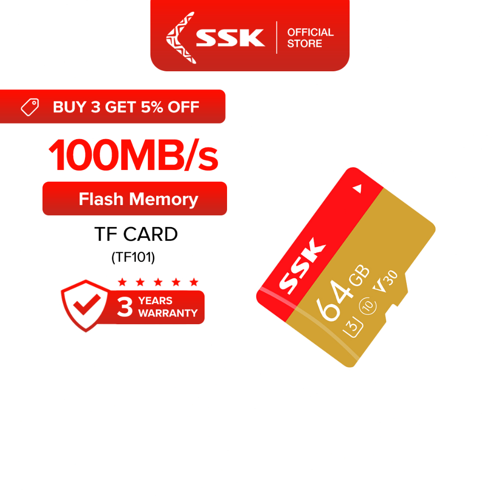 SSK TF Memory Card Micro SD Card Class 10 For drone CCTV Dashcam 4K ...