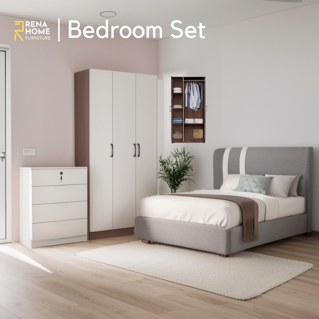 MESRA -3 Door Wardrobe Bedroom set/ Almari Pakaian / almari murah ...