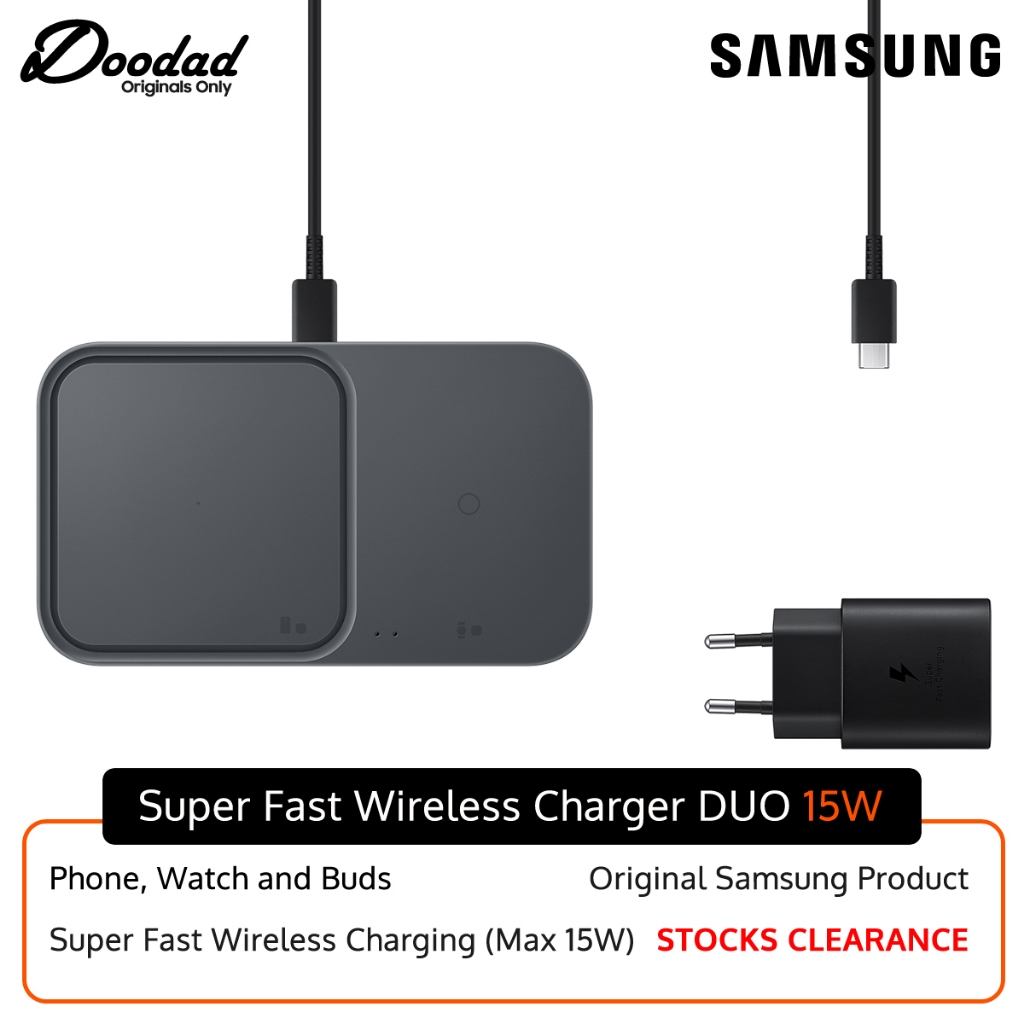 Samsung Super Fast Wireless Charger DUO (15W) EP-P5400 | EP-P1300 (9W) SEALED SET | Original MY ...