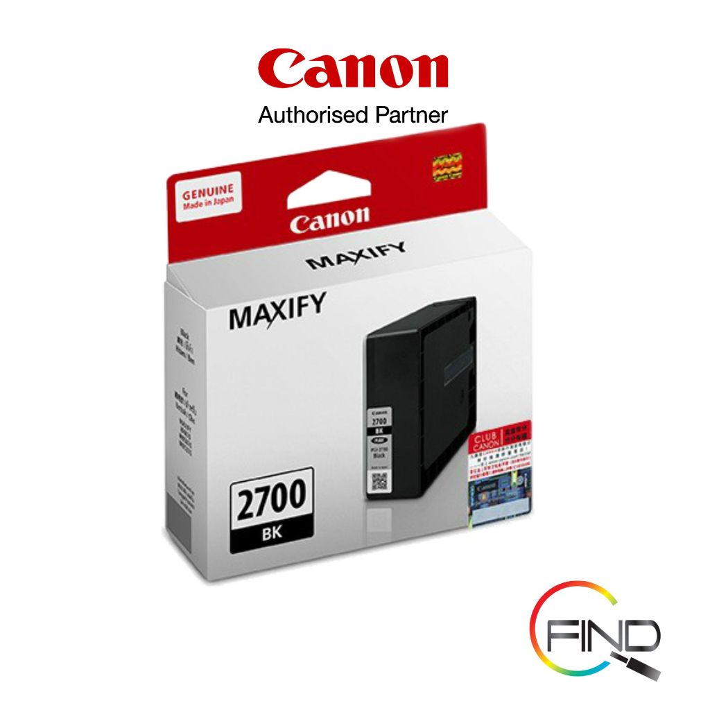 Canon PGI-2700 Black Cartridge (29ml) For MAXIFY iB4070/iB4170/MB5070 ...