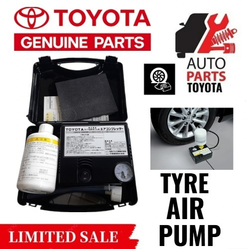 TOYOTA ORIGINAL JAPAN PORTABLE TYRE AIR INFLATOR PUMP KIT WITH BOX 1 ...