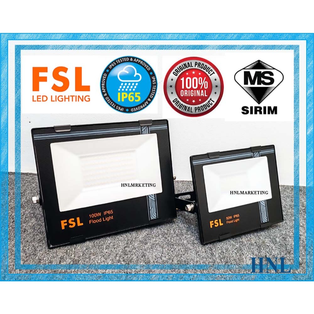FSL FLOOD LIGHT SPOT LIGHT 50W 100W HEAVY DUTY NEW DESIGN SIRIM ...