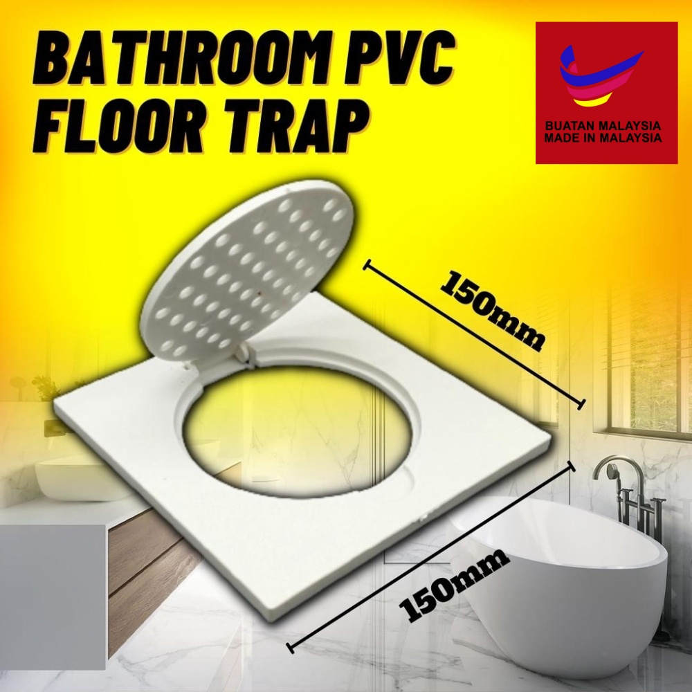 PVC Floor Trap Grating (4"X4", 6"X6")/ Plastic Floor Drain/ Penutup ...