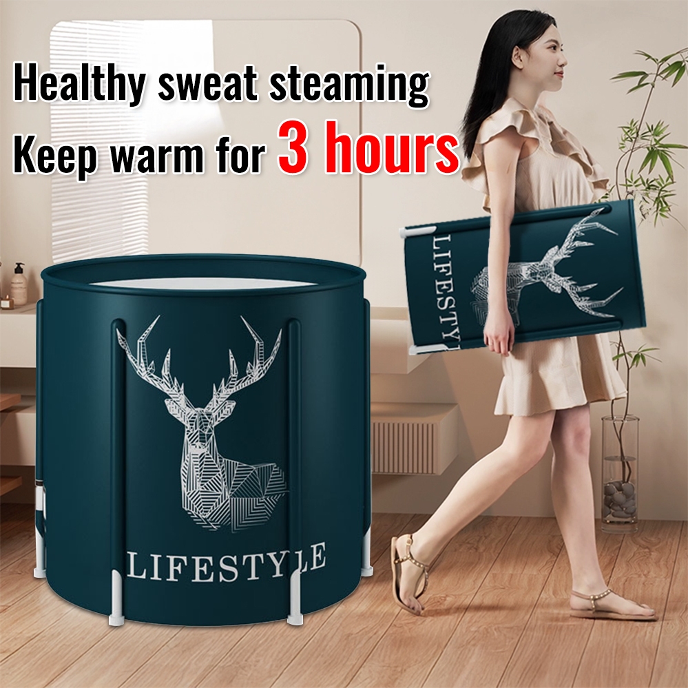 Folding Bathtub Adult Bathing Bucket Foldable Bathing Bucket Household ...