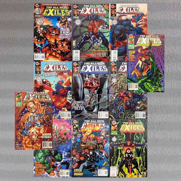 Exiles 11/11 Complete Set (3rd Series Malibu/Ultraverse/Marvel Comics ...