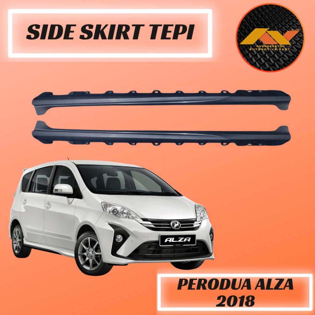 Original Side Skirt Perodua Alza 2018 PP Material 100% New High Quality ...