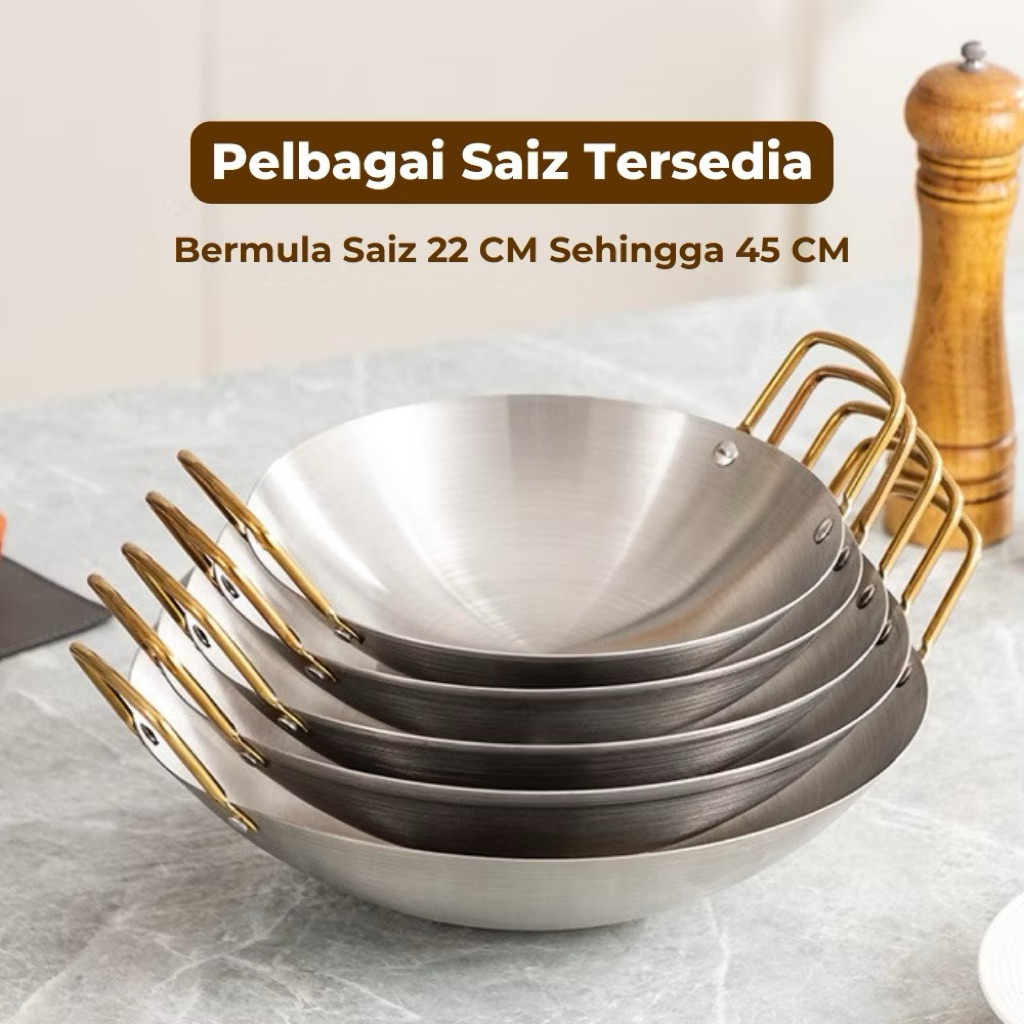 Kuali Stainless Steel Original Wok & Stir-fry Pans High Quality Kuali ...