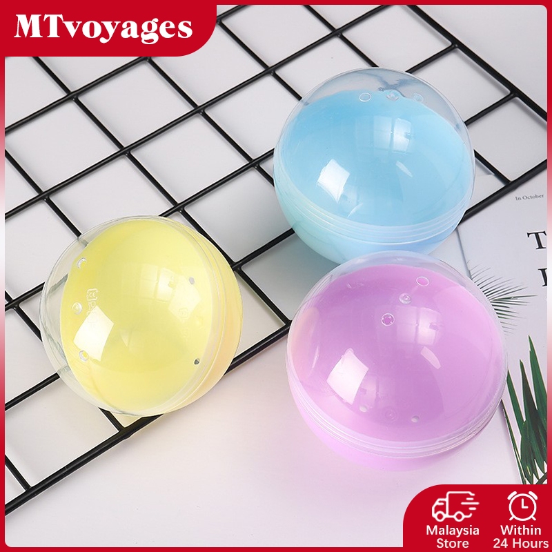 50pcs 32mm Mini Capsule Ball Round Transparent Clear Surprise Egg Lucky ...