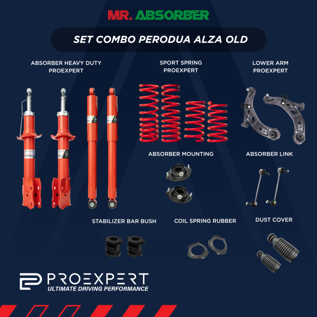 PERODUA ALZA OLD COMBO PROEXPERT ABSORBER SPRING SPORT LOWERED & LOWER ...