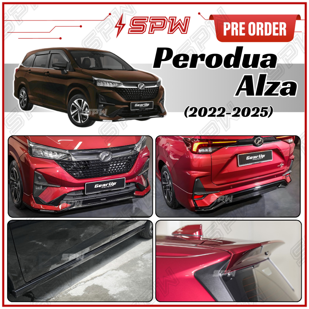 Perodua Alza D27A (2022-2025) GEAR UP GU Bodykit Front Lip Rear ...