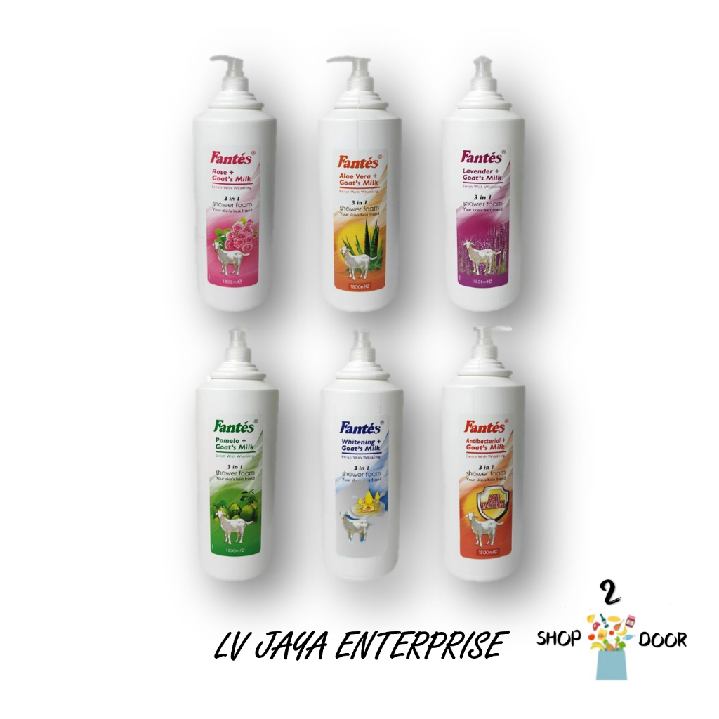 Fantes Goat's Milk Shower Foam 1800ml [ AloeVera/ Rose/ Lavender ...