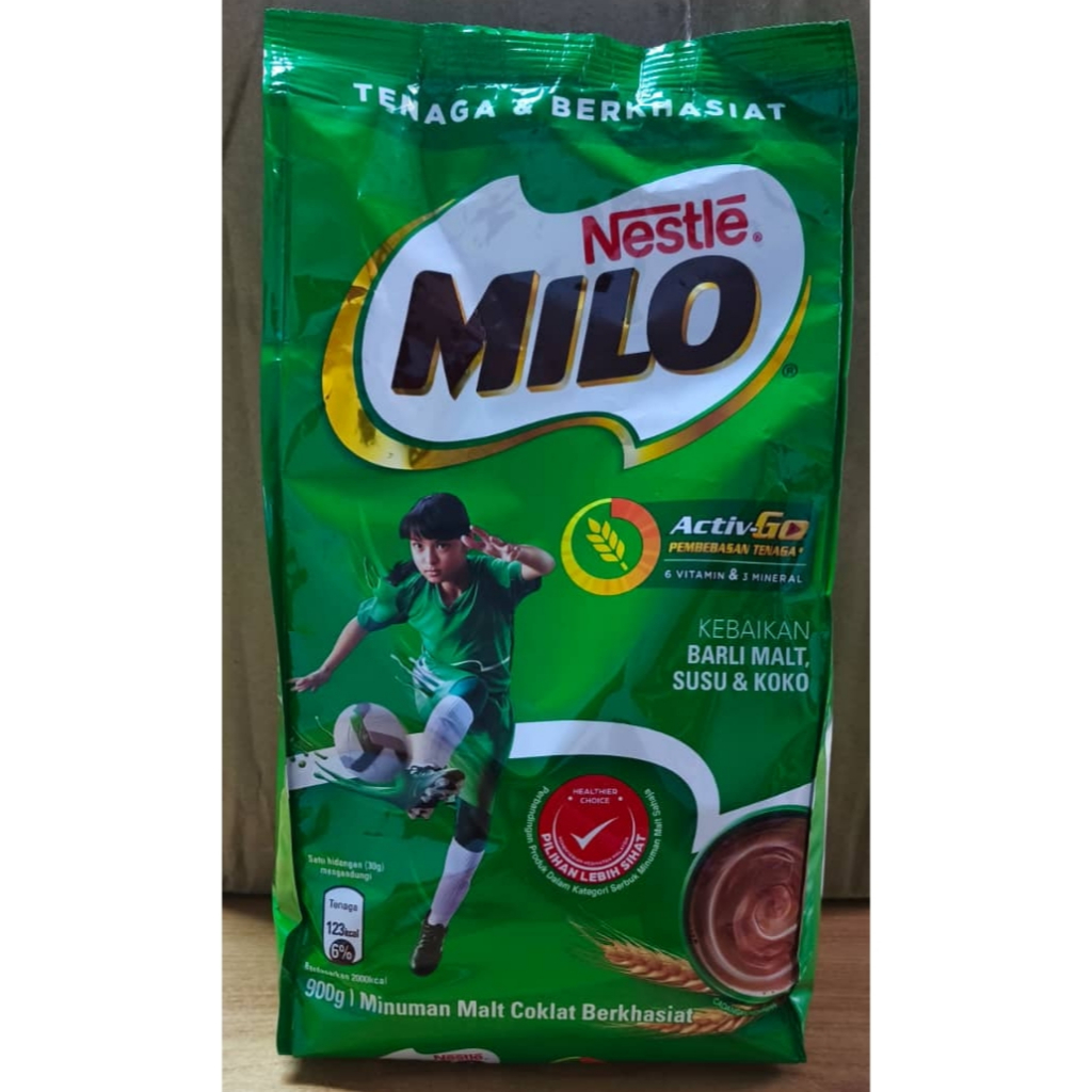 NESTLÉ MILO® Activ-Go Chocolate Malt Powder - Refill Pack 900g | Shopee ...