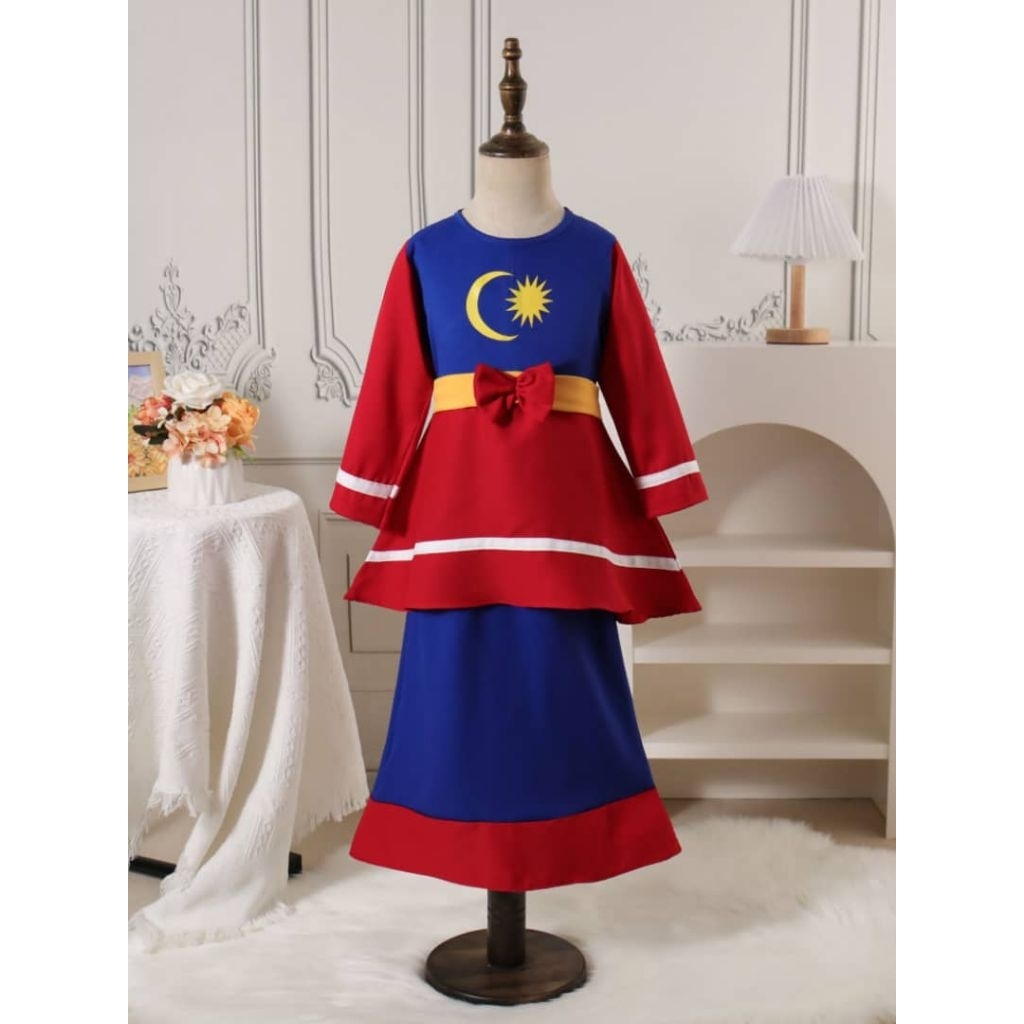 Baju Merdeka Peplum Kebaya Budak Merdeka Kids Costume Girl Baju Bendera ...